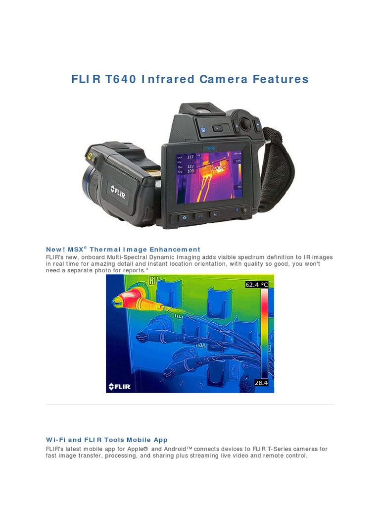 FLIR T640 Infrared Camera Features | PDF | Autofocus | Camera