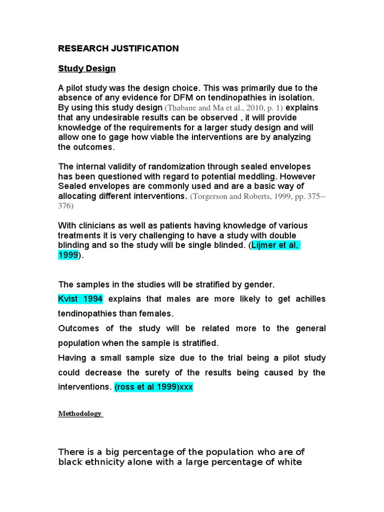 Research Justification | PDF | Pain | Clinical Medicine