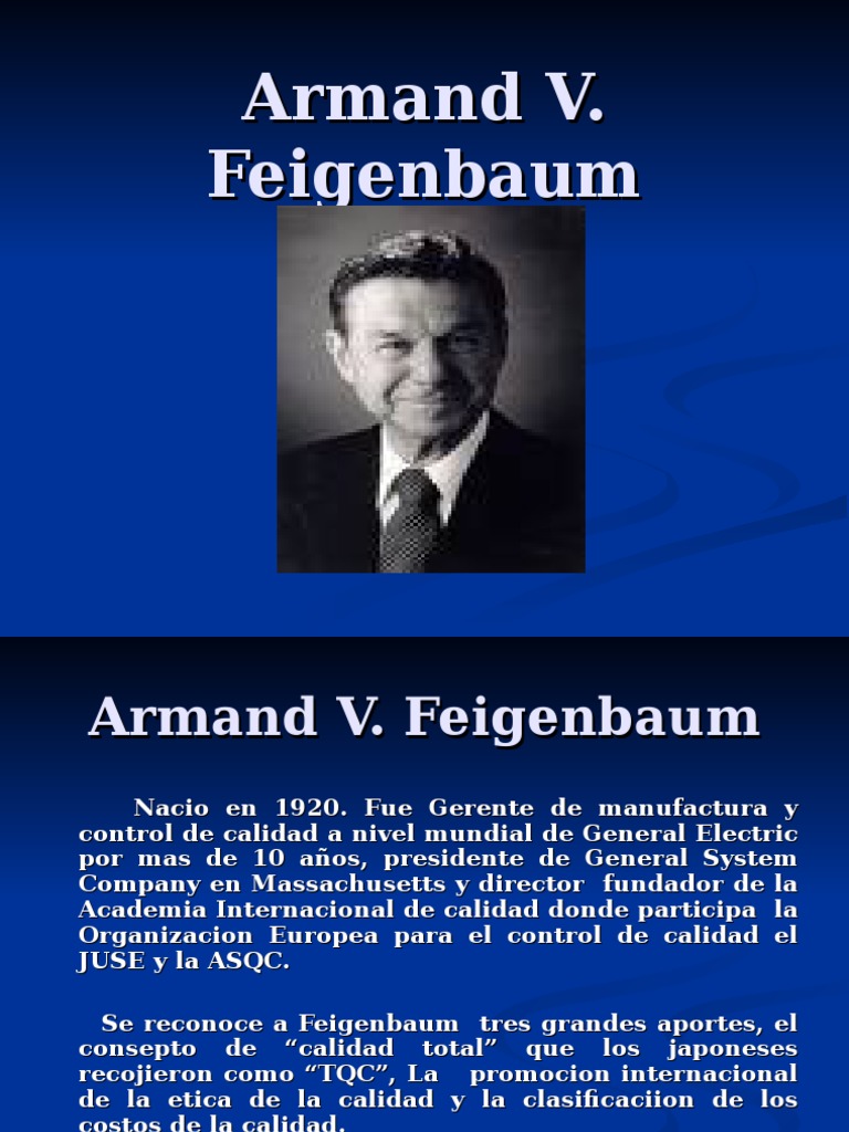 Aportaciones de Armand V. Feigenbaum a la Calidad | PDF | Business ...