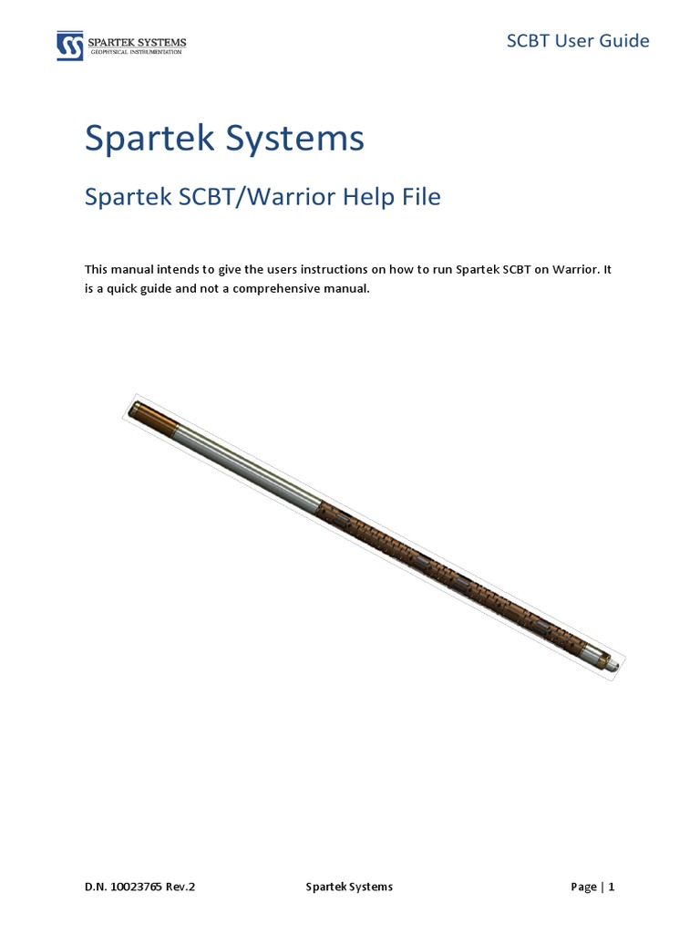 SCBT User Guide - July 2012 | PDF | Oil Well | Casing (Borehole)