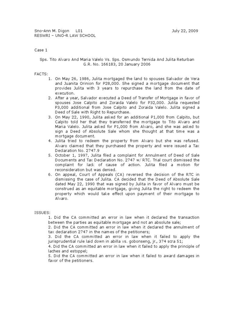 Annulment of forged deeds and tax declarations | PDF | Mortgage Law | Deed