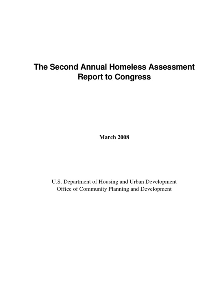 2 ND Homeless Assessment Report | PDF | Homelessness | Housing