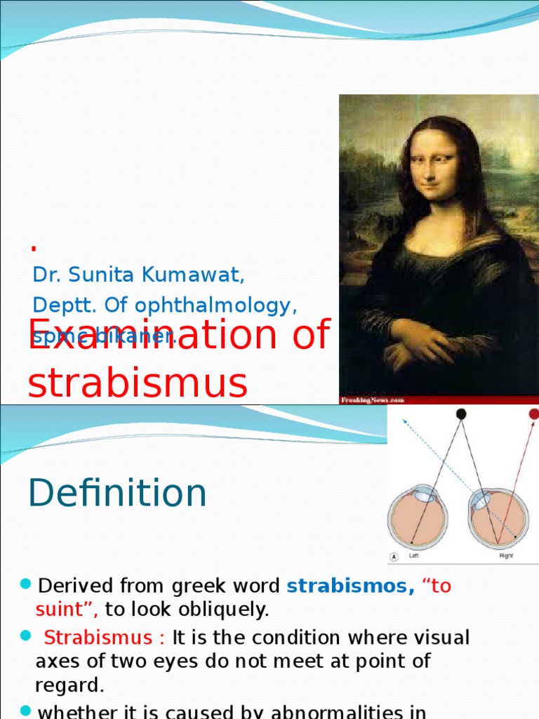 Examination of Case of Strabismus | PDF | Visual Acuity | Diseases Of ...