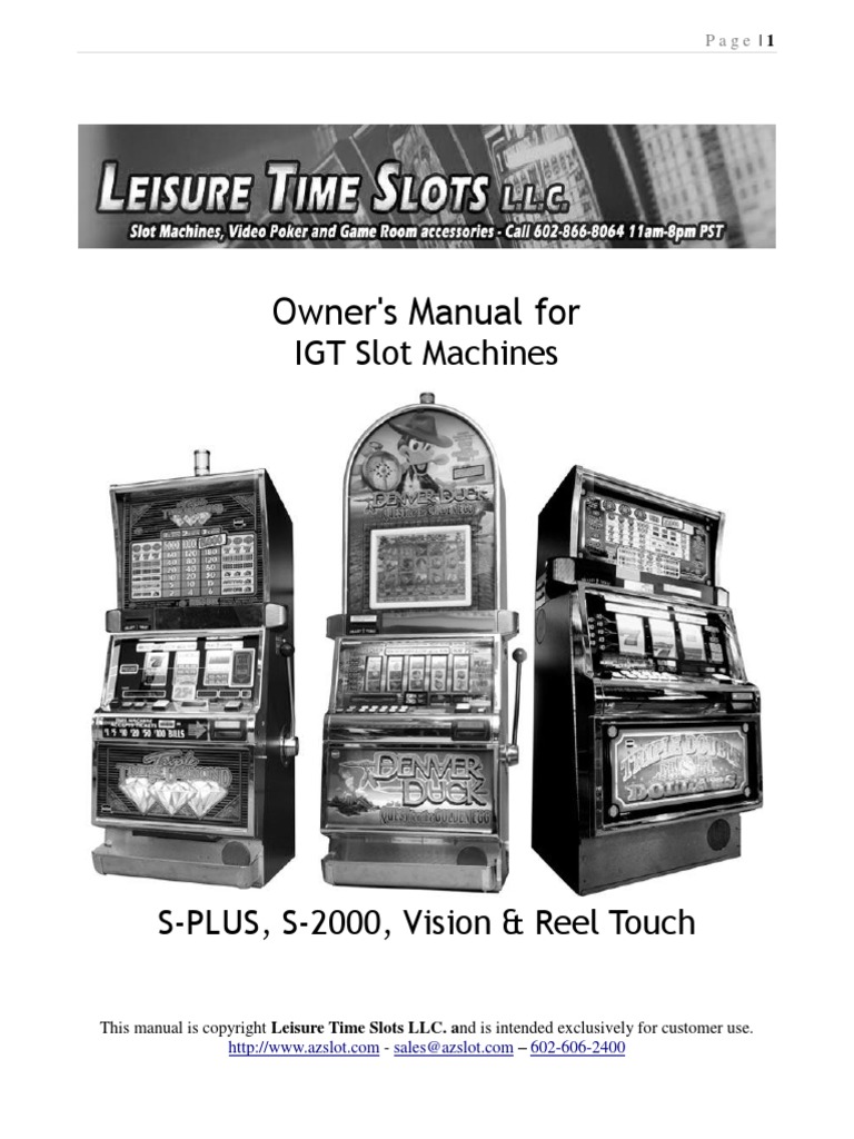 Igt Manual | Slot Machine | Manufactured Goods