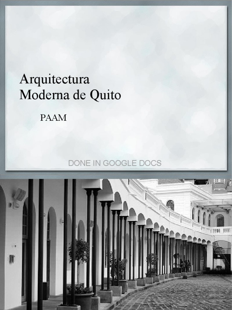 Arquitectura Moderna en Quito | PDF