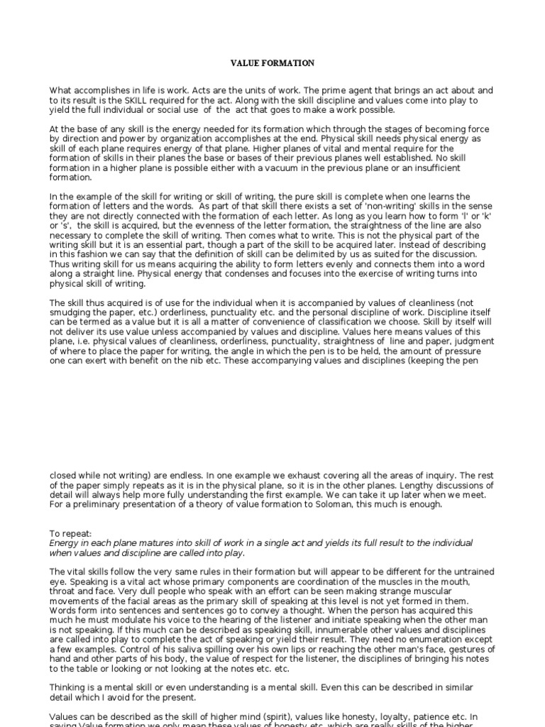 Value Formation | Goal | Value (Ethics) | Free 30-day Trial | Scribd