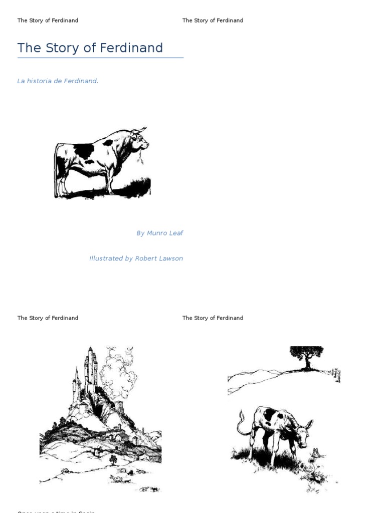 The Story of Ferdinand | PDF | Animal Killing | Blood Sports