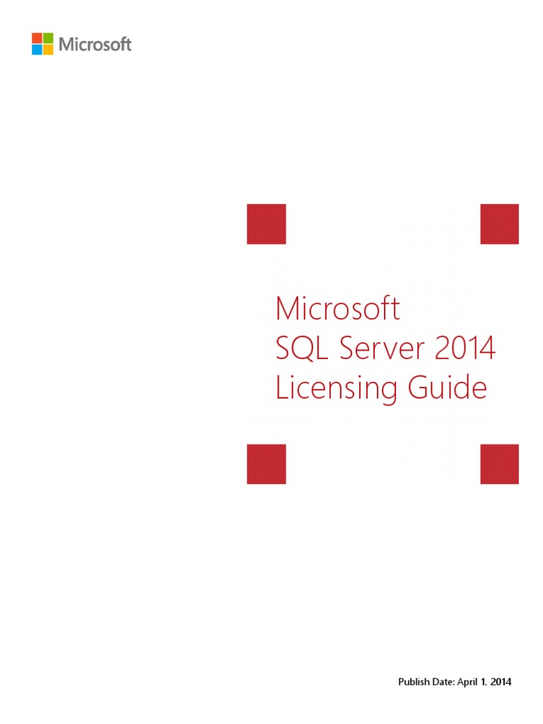 SQL Server 2014 Licensing Guide | PDF