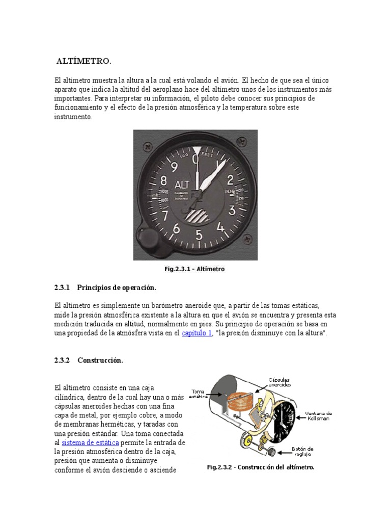 ALTIMETRO | PDF | Altímetro | Presión atmosférica