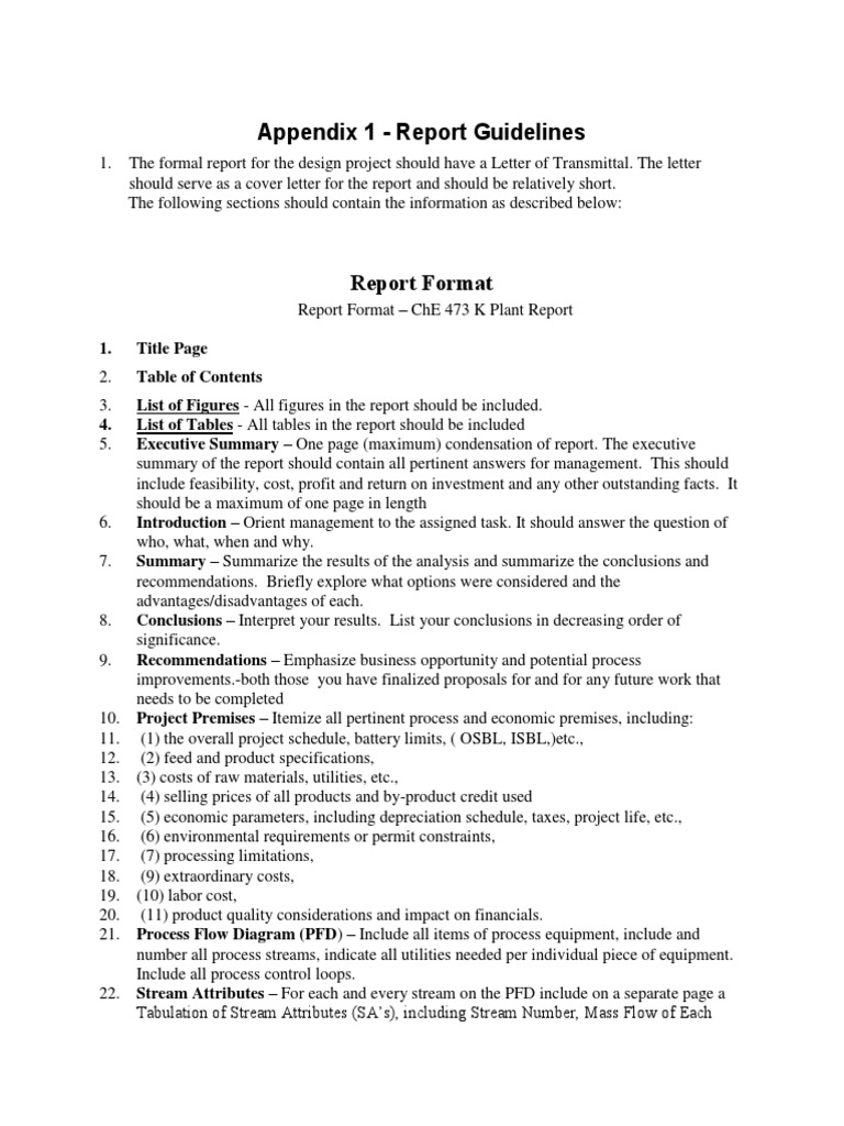 Appendix 1 - Report Guidelines | PDF | Internal Rate Of Return ...