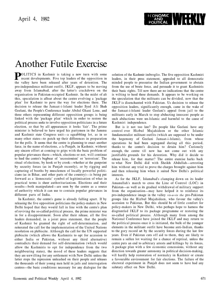 Another Futile Exercise | PDF | Conflicts | International Relations