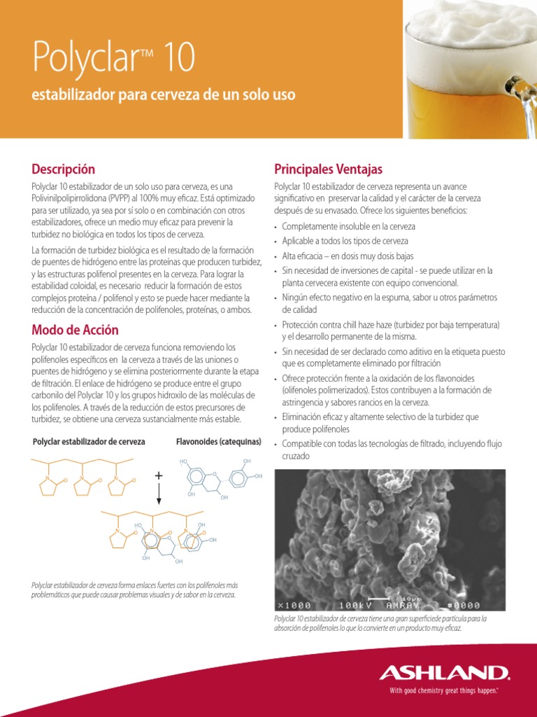 PC 11449-Sp Polyclar 10 (PVPP) | PDF | Cerveza | Proteínas