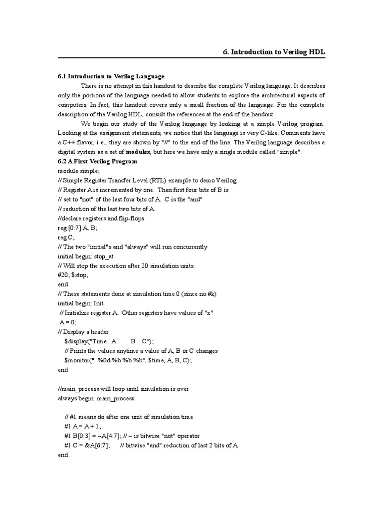 Verilog For Print | PDF | Parameter (Computer Programming) | Subroutine