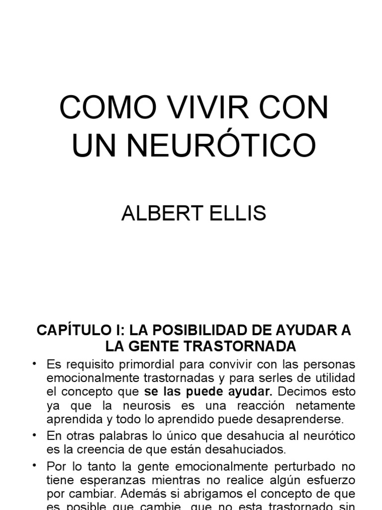 Como Vivir Con Un Neurótico | Neurosis | Temor