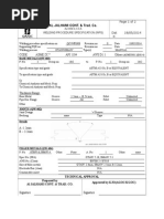ASME IX Sample WPS GTAW SMAW | PDF | Welding | Construction