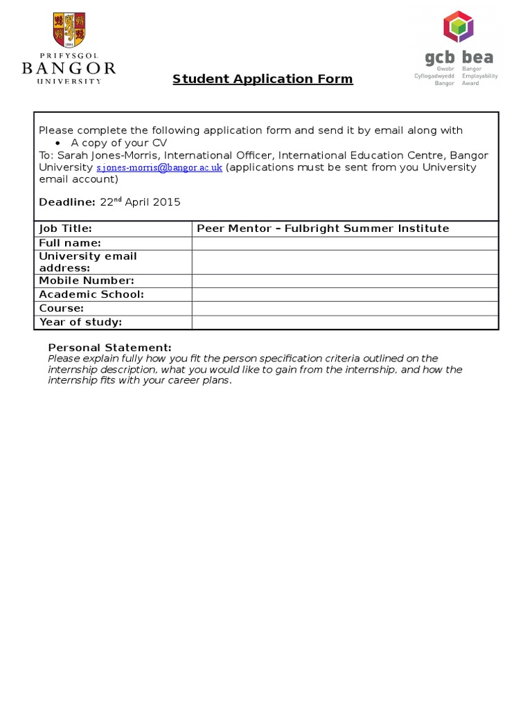 Fulbright Application Form | PDF | Criminal Record | Justice
