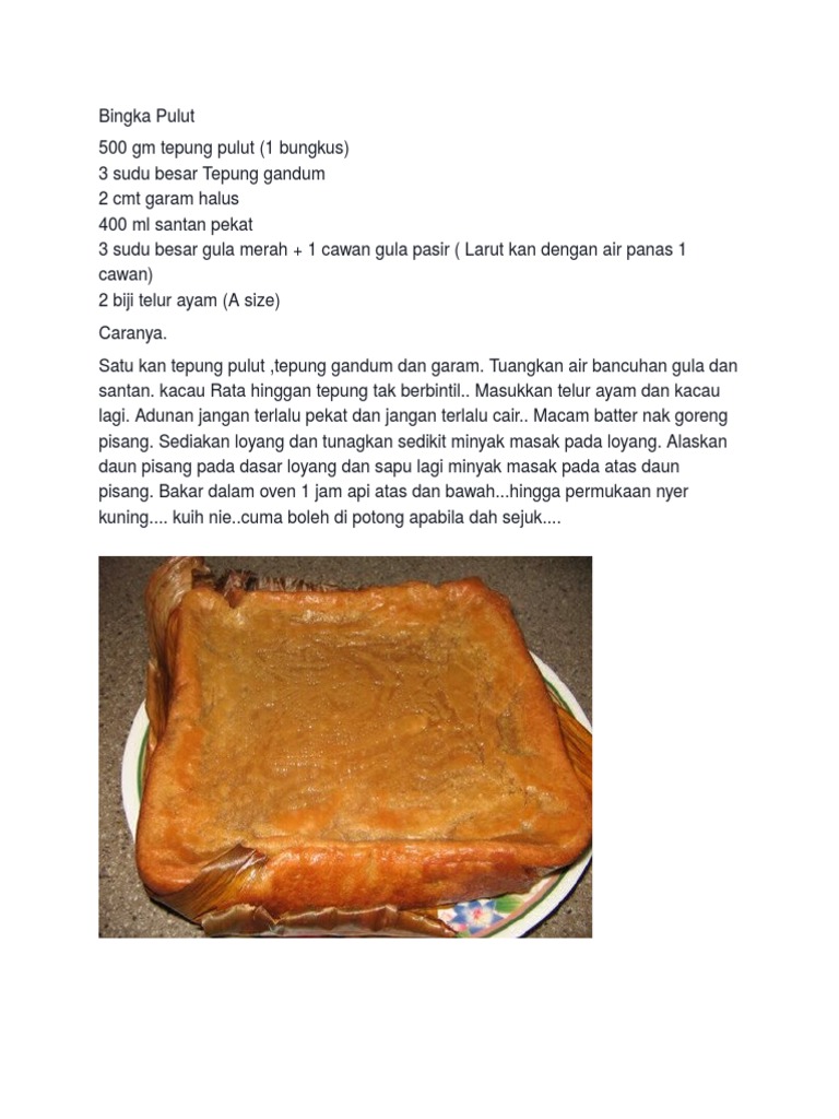 Bingka Pulut | PDF