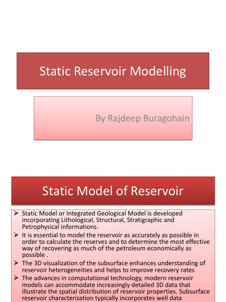 Static Reservoir Modelling | PDF