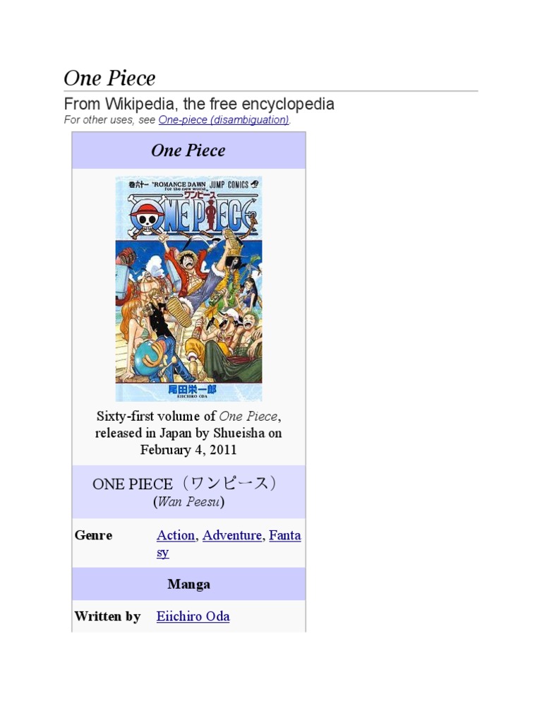 One Piece | PDF | Manga | Japanese Literature