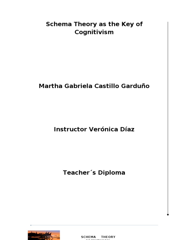 Schema Theory As The Key of Cognitivism | PDF | Schema (Psychology ...