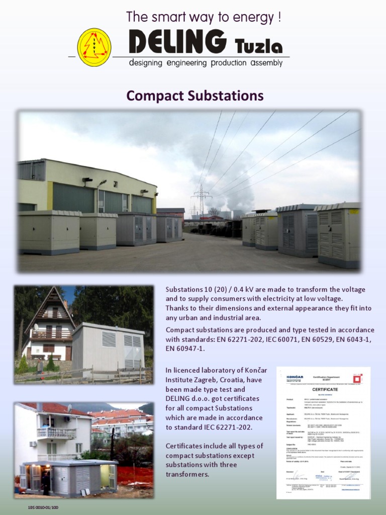 A) Compact Substation | PDF | Electrical Substation | Transformer