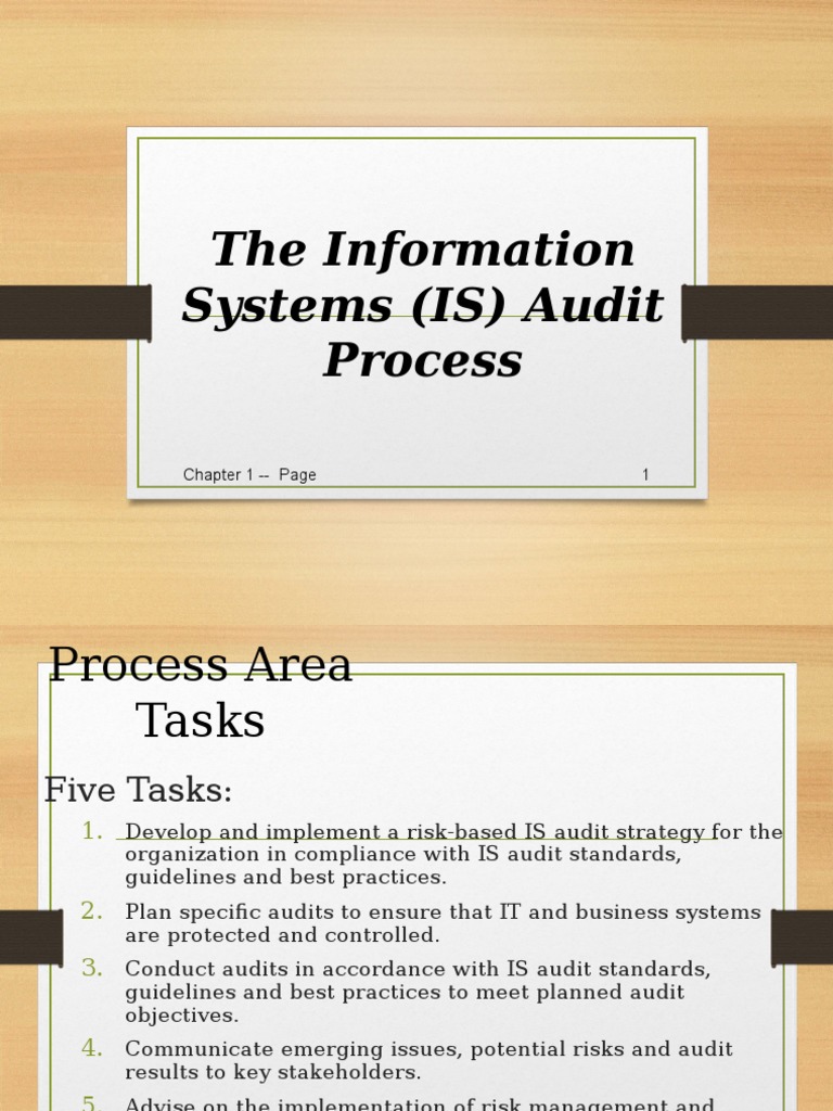 The Information Systems (IS) Audit Process: Chapter 1 - Page 1 | PDF ...
