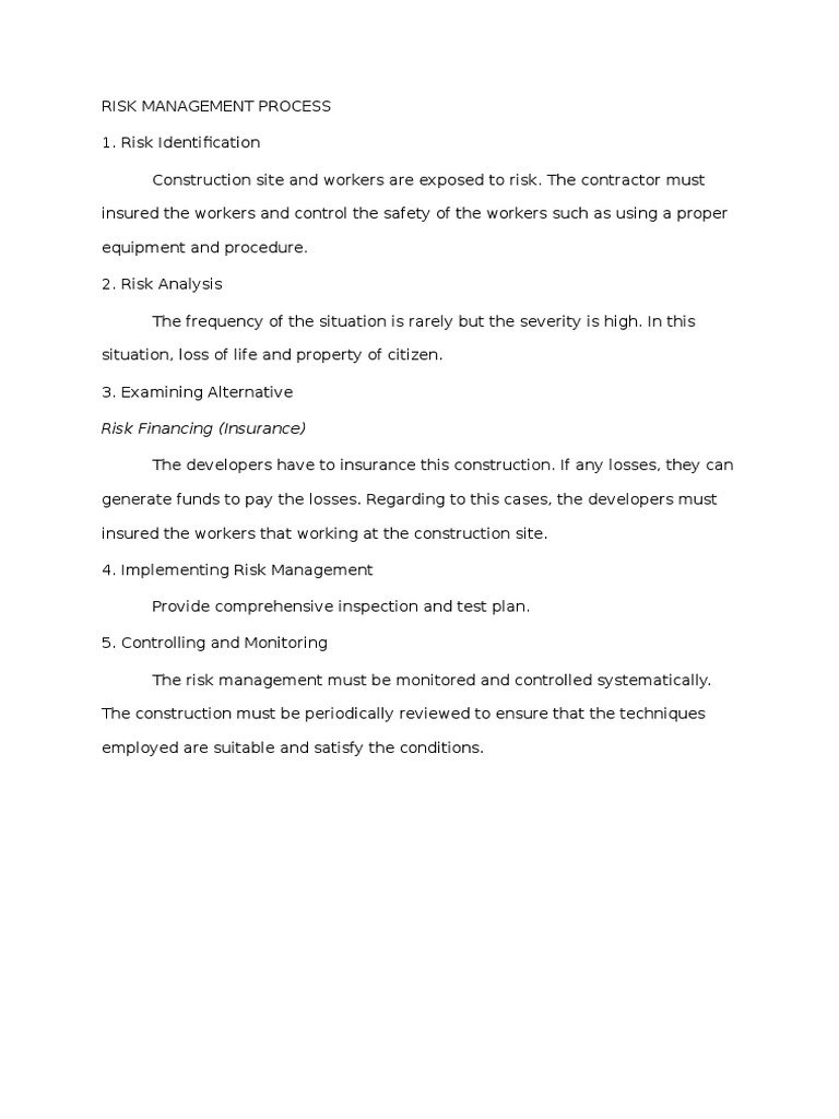 Effective Risk Management in Construction | PDF | Technology ...