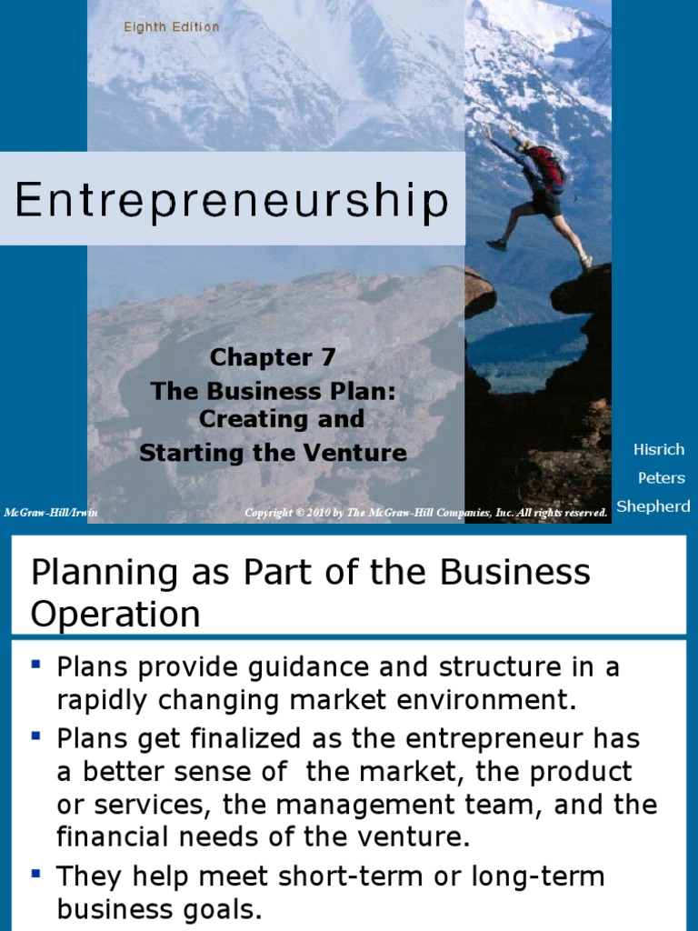 Chap 007 | PDF | Business Plan | Entrepreneurship