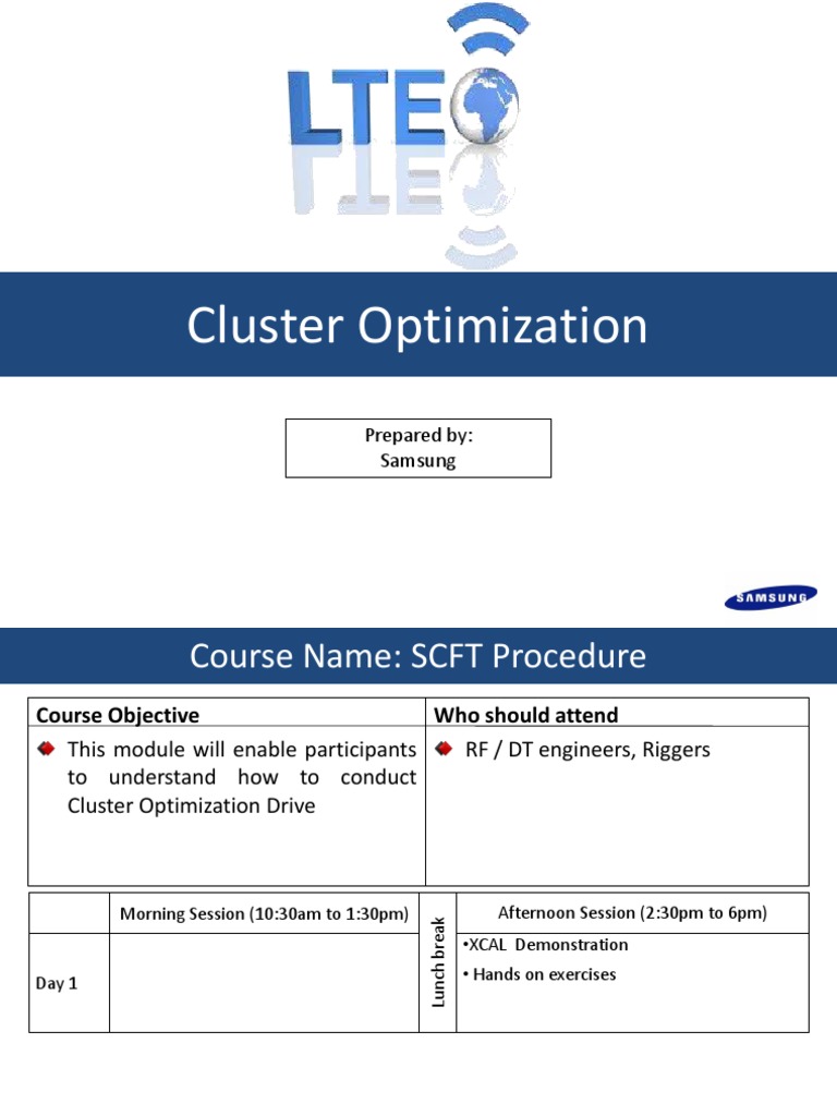 Cluster Optimization Procedure V1 | PDF | Telecommunications | Computer Networking