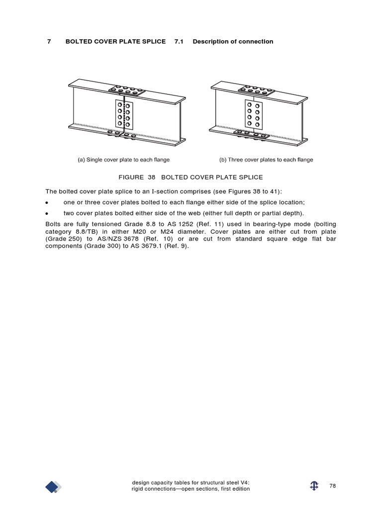 BOLTED COVER PLATE SPLICE.pdf | Structural Steel | Column