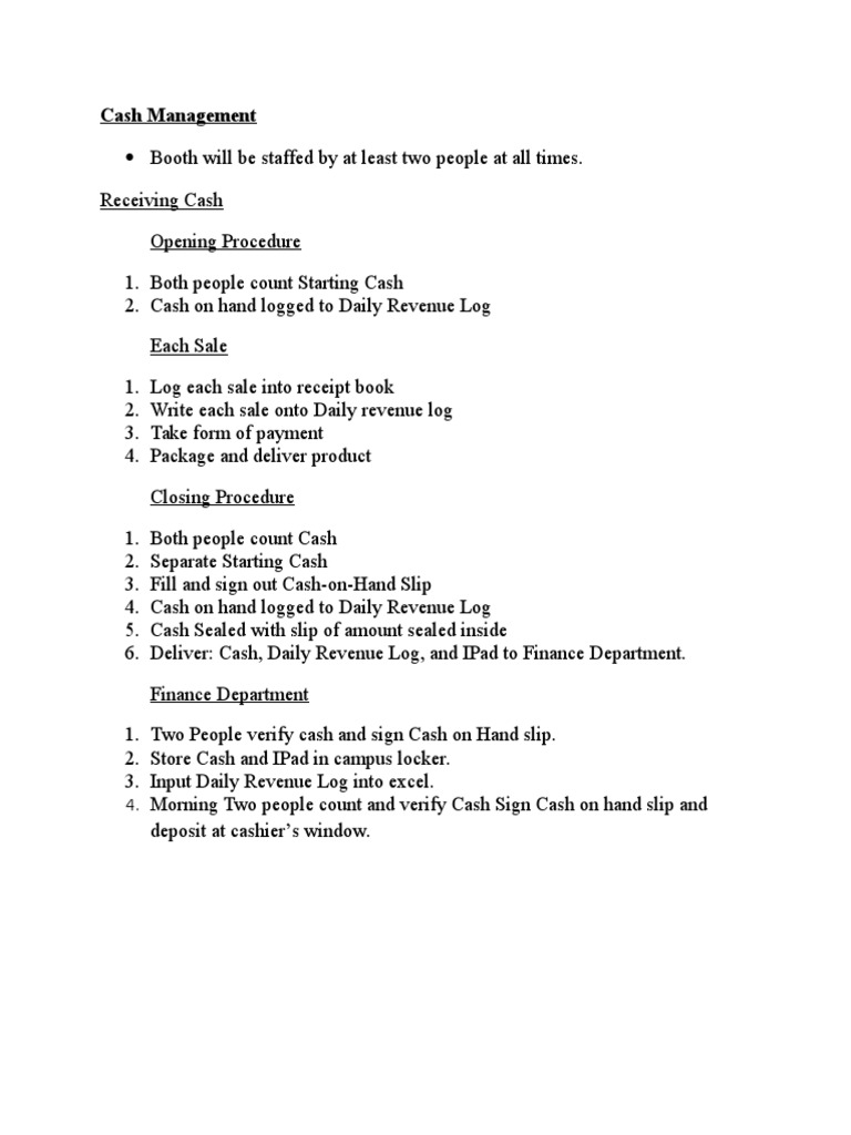 Financial Procedures | PDF