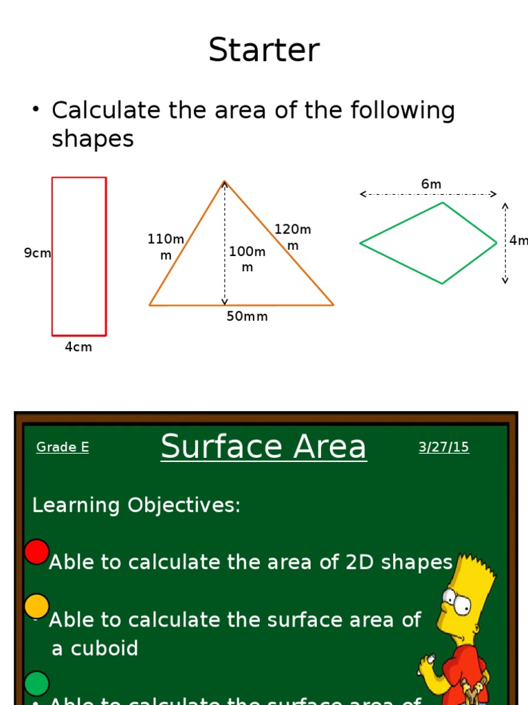 Functional & Operational Maths Surface Area | PDF | Triangle ...
