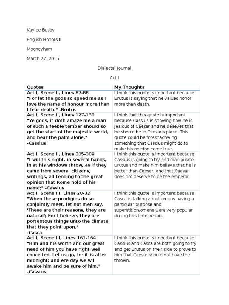 Brutus From Julius Caesar Quotes