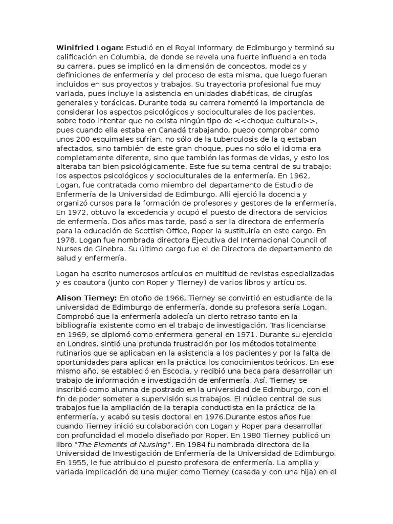 Winifried Logan | PDF | Enfermería | Sicología