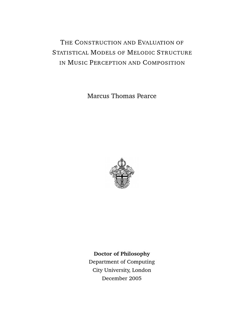 Thesis Marcus Pearce | PDF | Falsifiability | Karl Popper