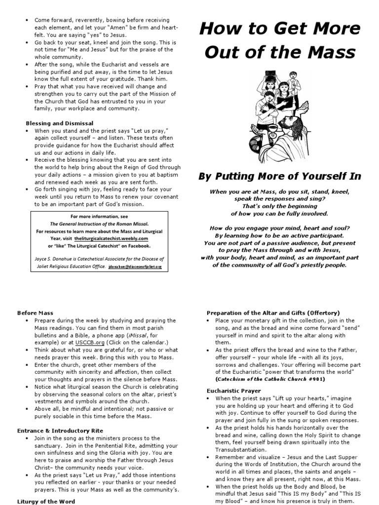Engaging in the Catholic Mass | PDF | Mass (Liturgy) | Eucharist