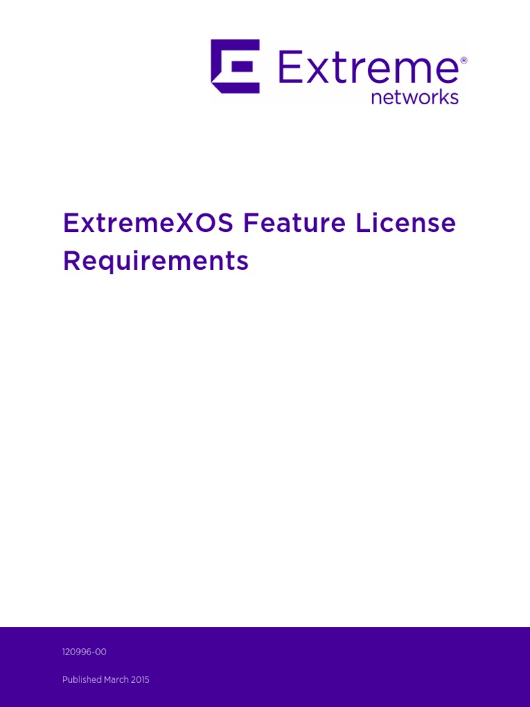 ExtremeXOS Feature License Requirements | PDF | Ip Address | Secure Shell