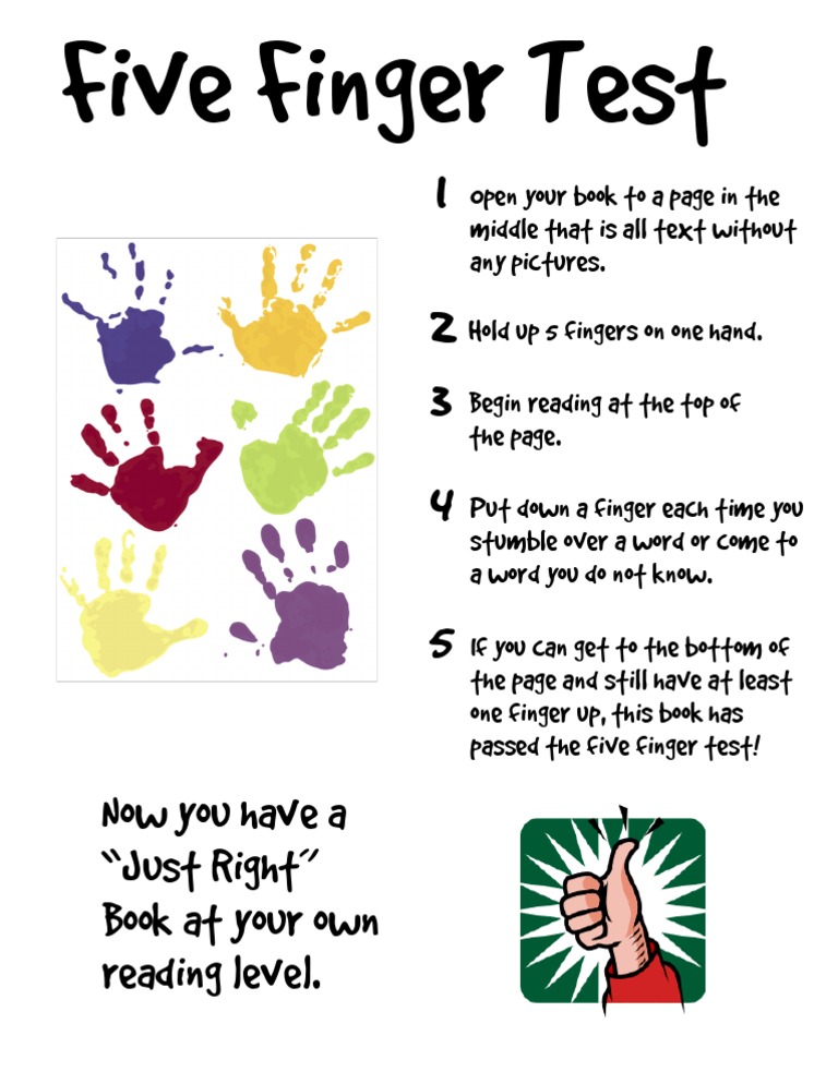 Five Finger Test Poster | PDF