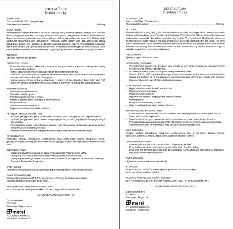 Sibital 200 Inj | PDF