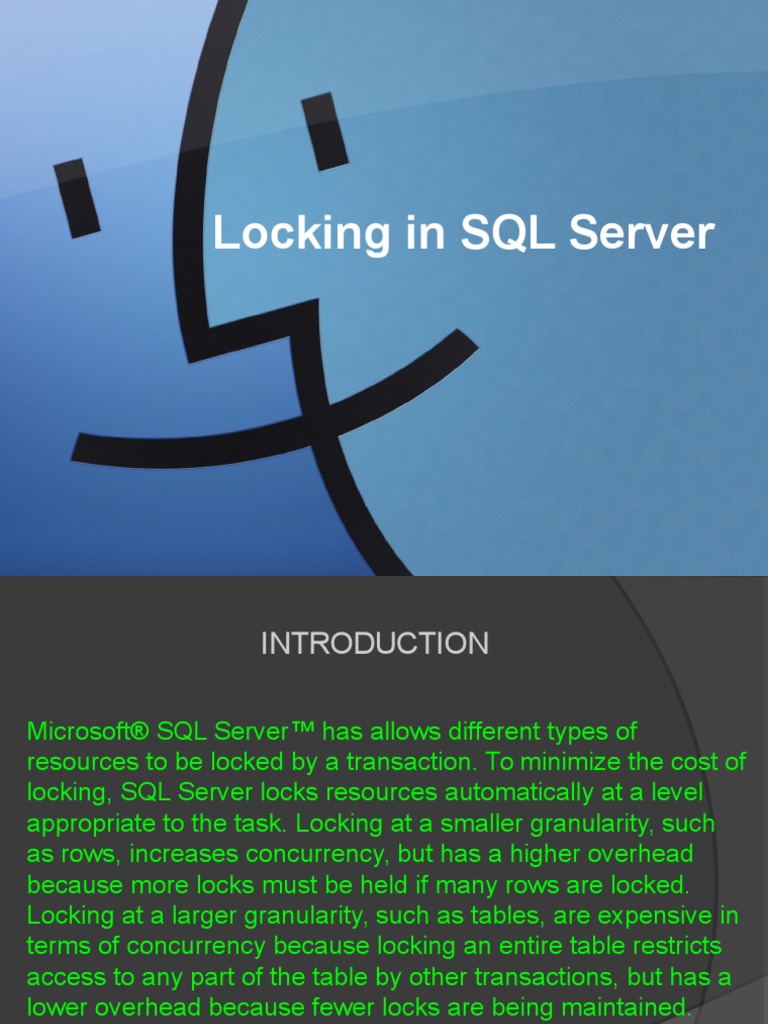 Locking in SQL Server | PDF | Microsoft Sql Server | Database Transaction