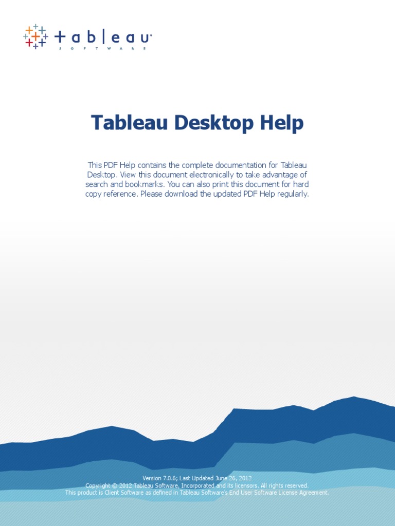 Tableau Desktop7.0 | PDF | Business | Computers
