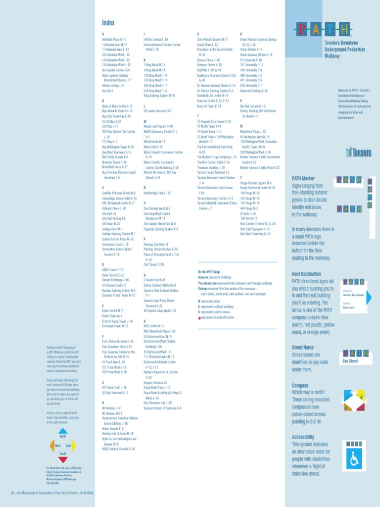 PATH Map | PDF | Toronto | Passenger Rail Transport