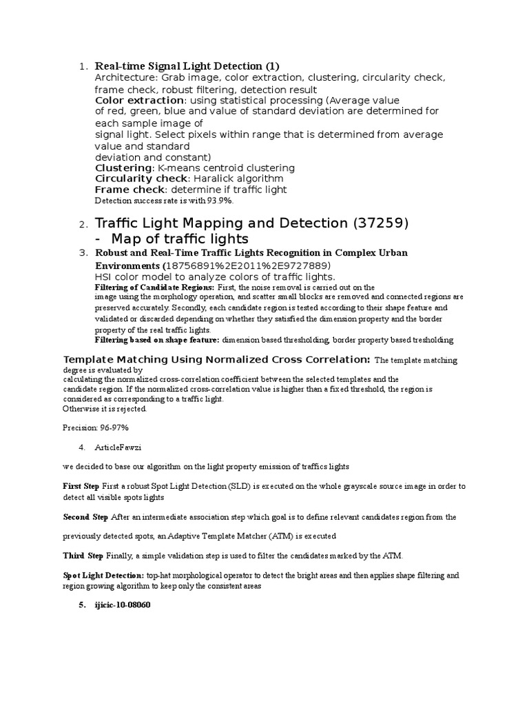 Traffic Light Mapping and Detection (37259) - Map of Traffic Lights ...