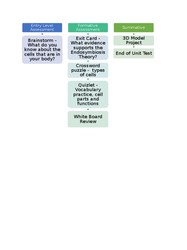 Cell Unit Assessment Timeline | PDF