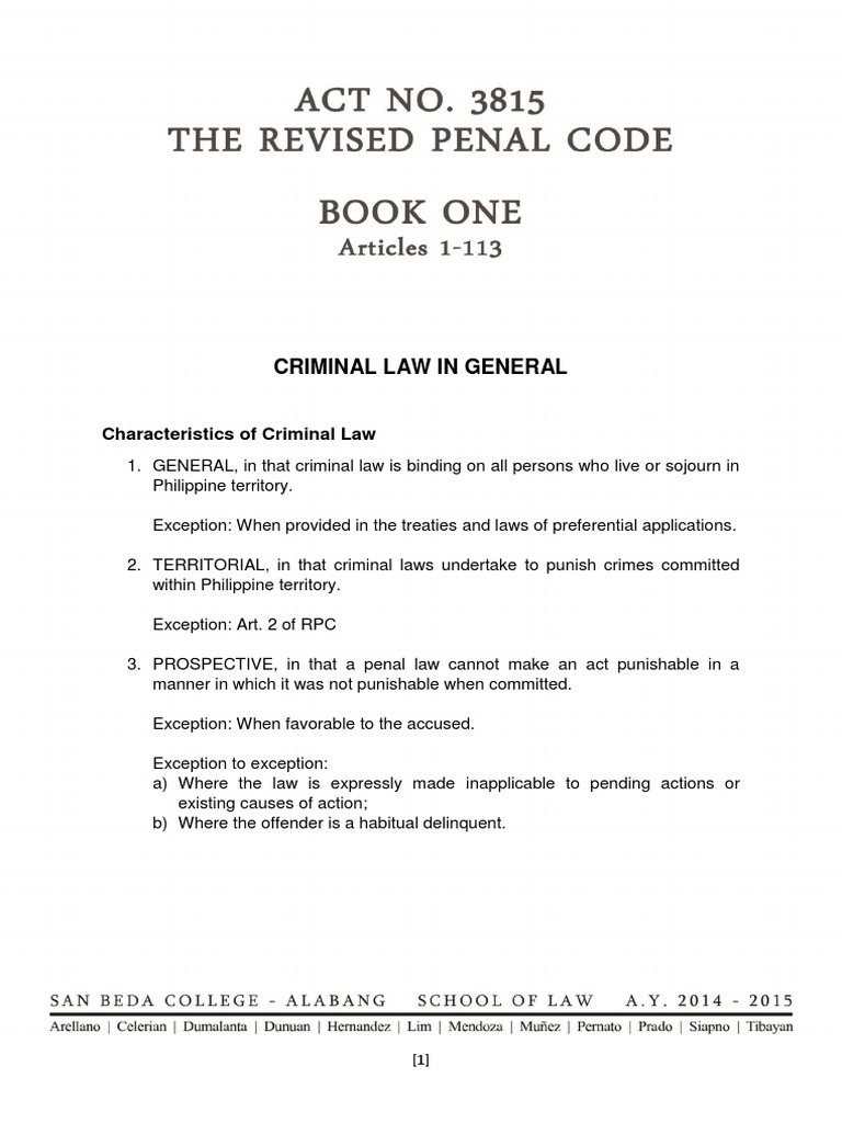 RPC Case Doctrines | PDF | Crime & Violence | Crime Thriller