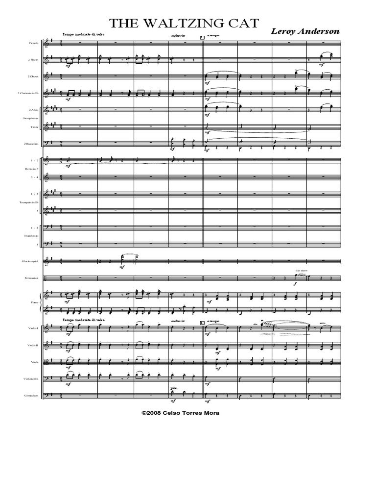 (Waltzing Cat - MUS) PDF | PDF | Saxophone ténor | Instruments de musique