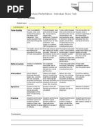 Dance Audition Rubric | PDF
