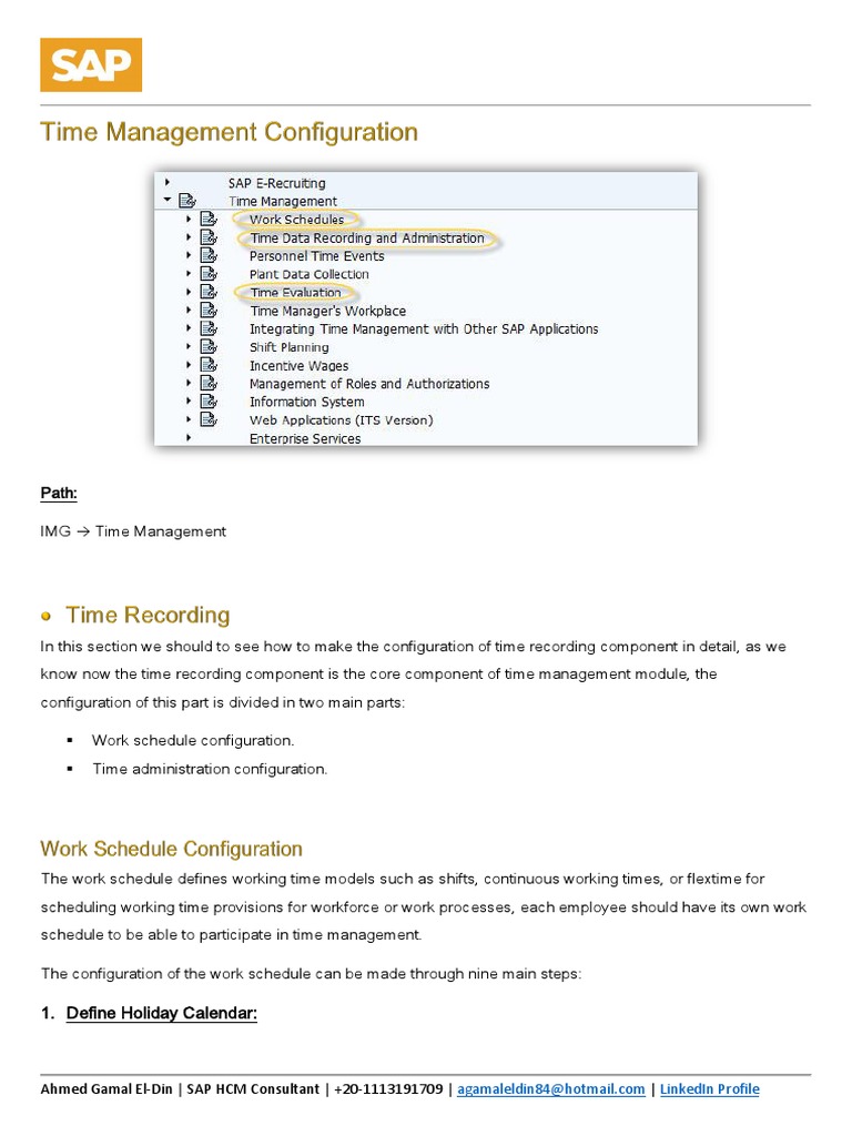 Time Management Configuration in SAP HCM - Sample | PDF | Information ...