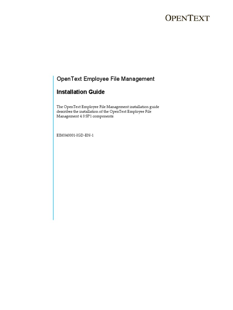 Employee File Management 4.0.1 - Installation | PDF | Installation ...