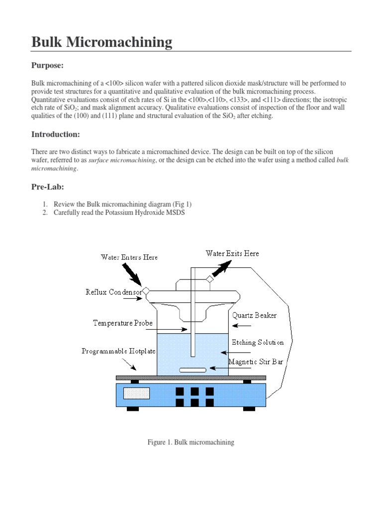 Bulk Micro Machining | PDF | Microelectromechanical Systems ...